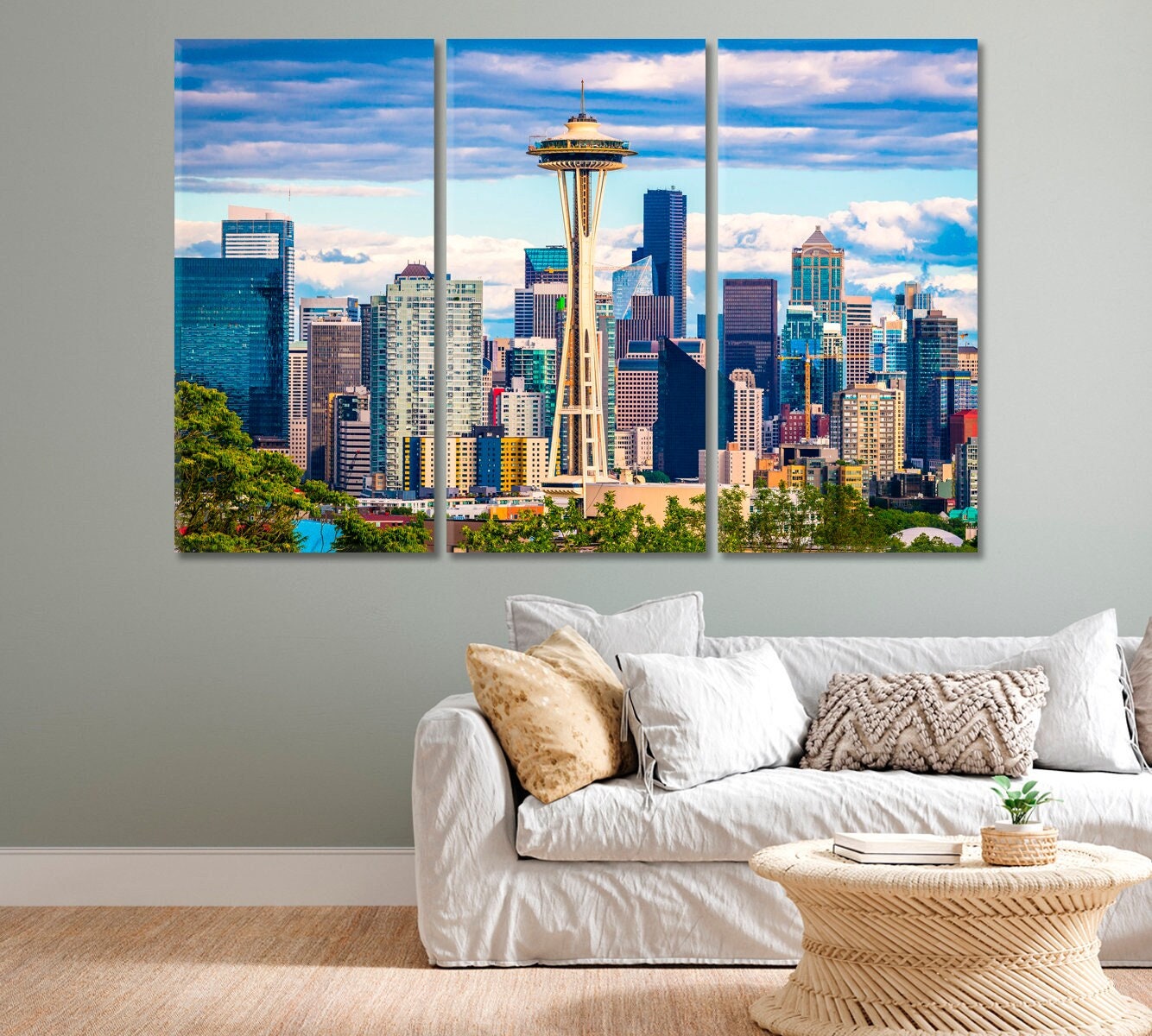 Seattle Canvas Art Print USA Wowntown Skyline Canvas Art - Etsy UK