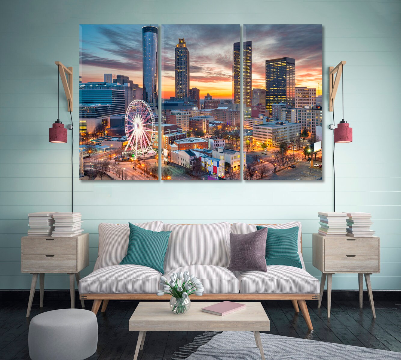 Atlanta Canvas Home Wall Art Print, Georgia Canvas Art Print, USA ...
