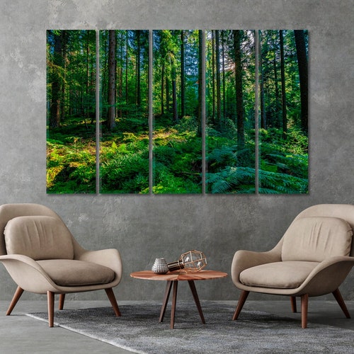 Beautiful Forest Canvas Print Trees Wall Decor Large Tree Art - Etsy