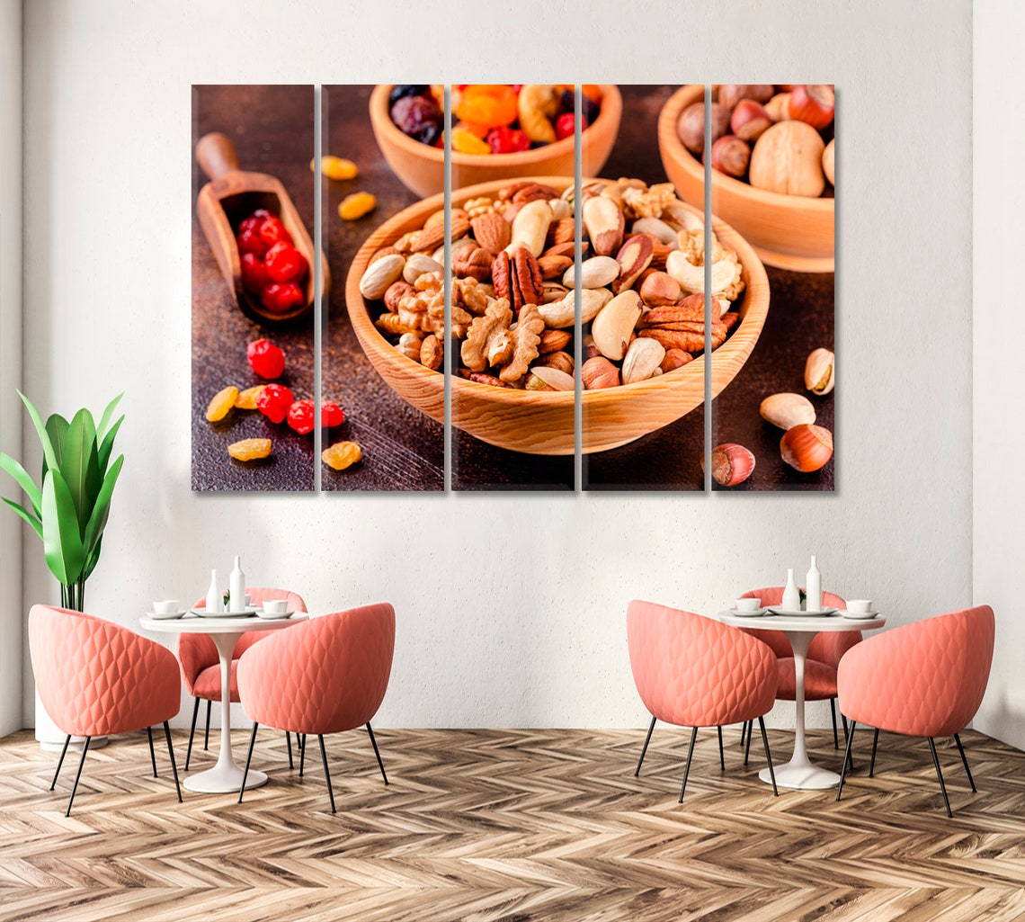 Mixed Nuts Large Wall Art Nuts Big Canvas Prints Art for Kitchen Wall ...