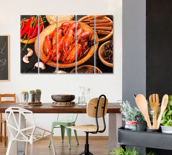 Crayfish Dining Room Wall Decor Crayfish Art for Restaurant | Etsy