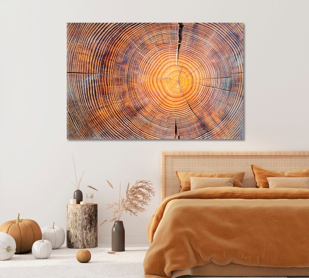 Tree Rings Wall Art, Rings Extra Large Wall Art, Wood Rings Wall Decor ...