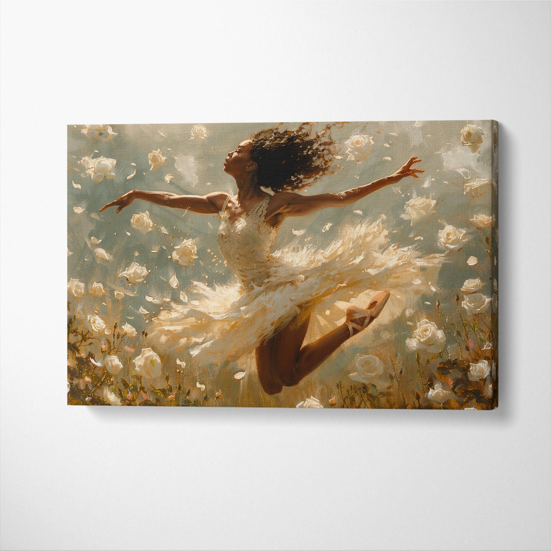 Graceful Ballet Dancer Canvas Print, Dance Performance Wall Art ...