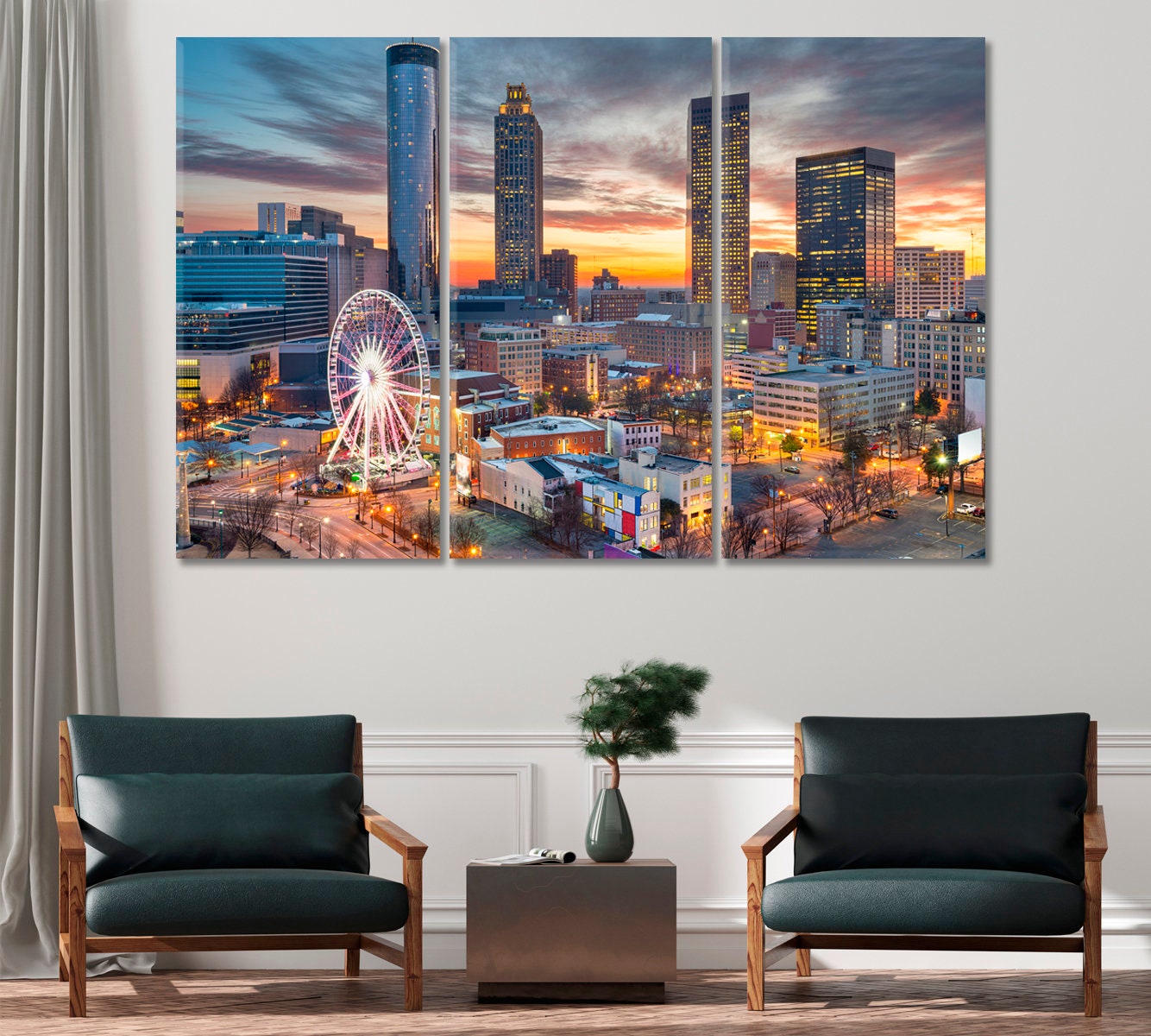 Atlanta Canvas Home Wall Art Print, Georgia Canvas Art Print, USA ...