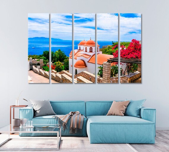 Greece Wall Art Greece Canvas Print Greece Wall Decor Greece - Etsy