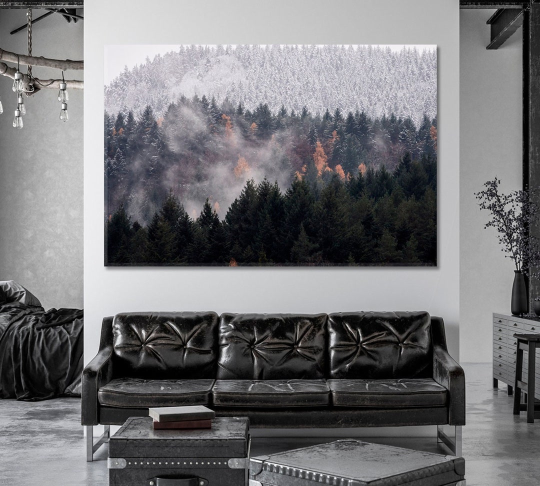 Black Forest Canvas Art, Forest Landscape Wall Art, Black Forest Wall ...