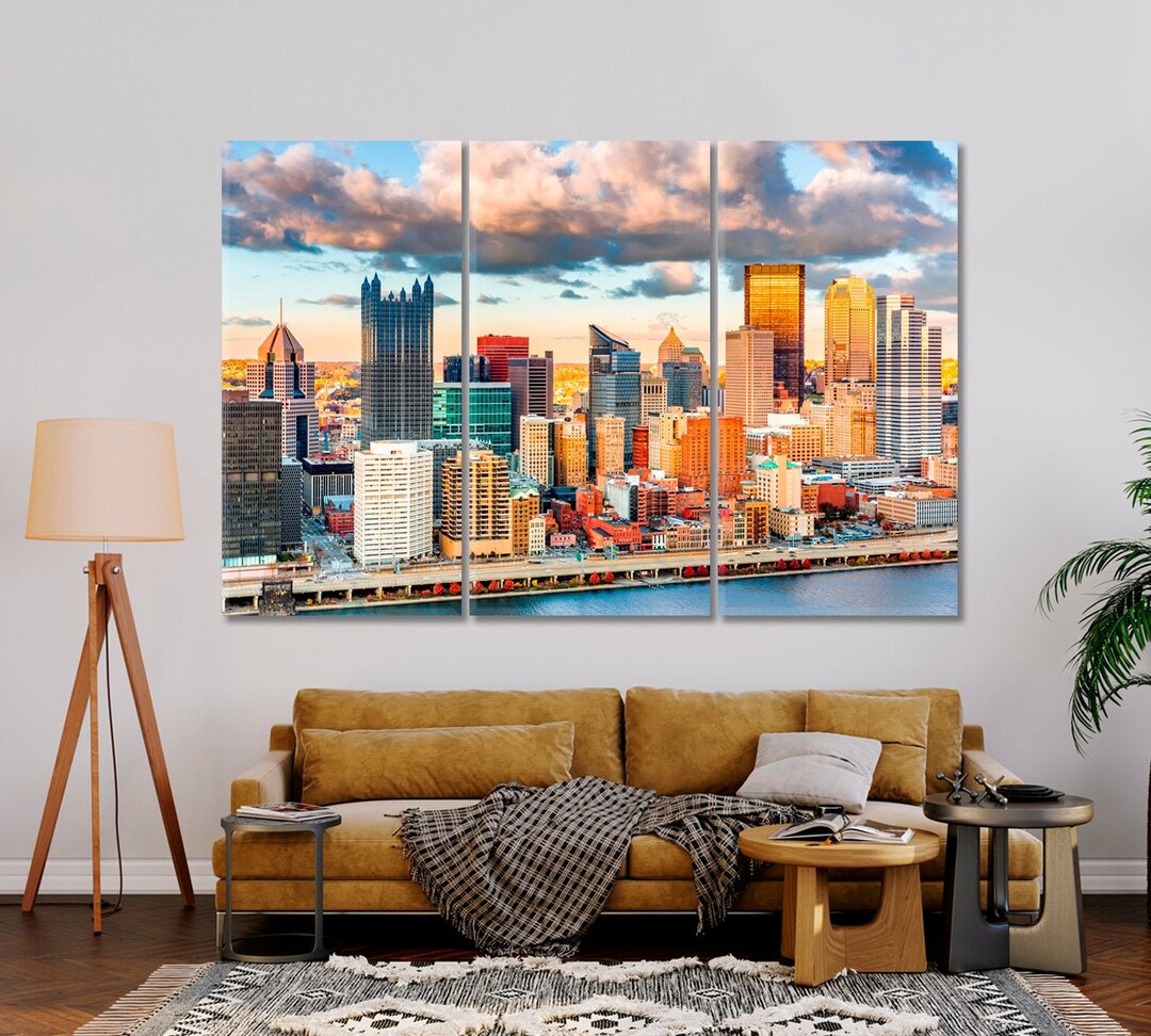 Pittsburgh Canvas Art Print Wall Decor, Cityscape Canvas Home Wall Art ...