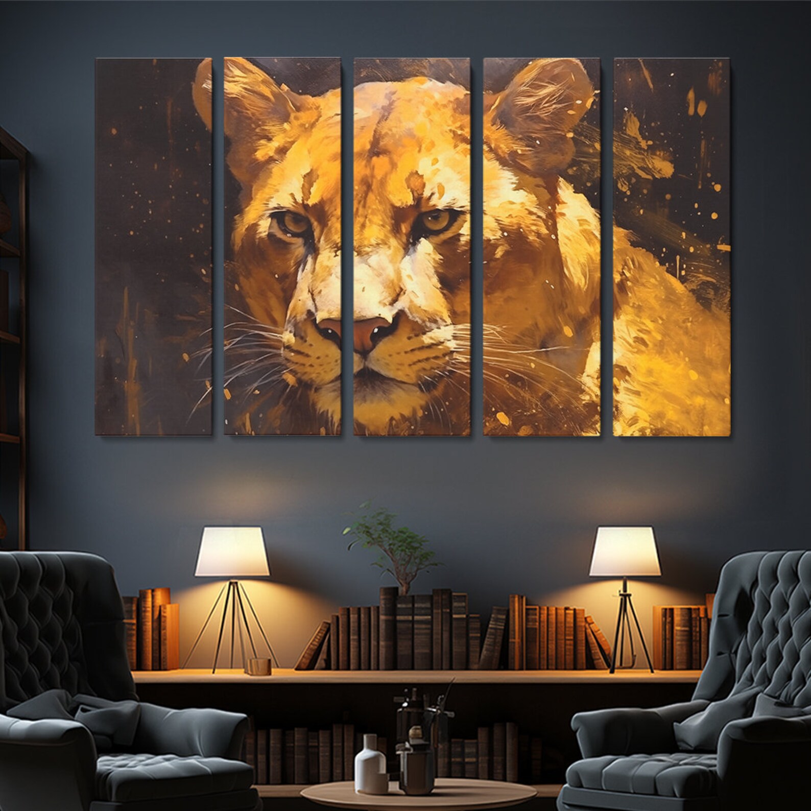 Majestic Lioness Canvas Print for Wildlife Enthusiasts, Perfect Animal ...