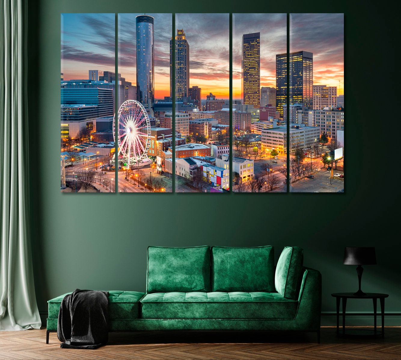 Atlanta Canvas Home Wall Art Print, Georgia Canvas Art Print, USA ...