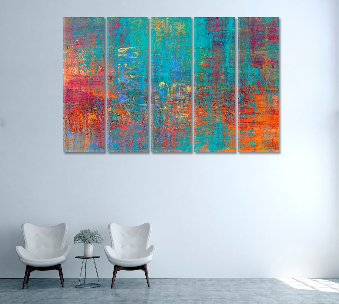Modern Abstract Canvas Print Home Wall Art Decor Colorful - Etsy