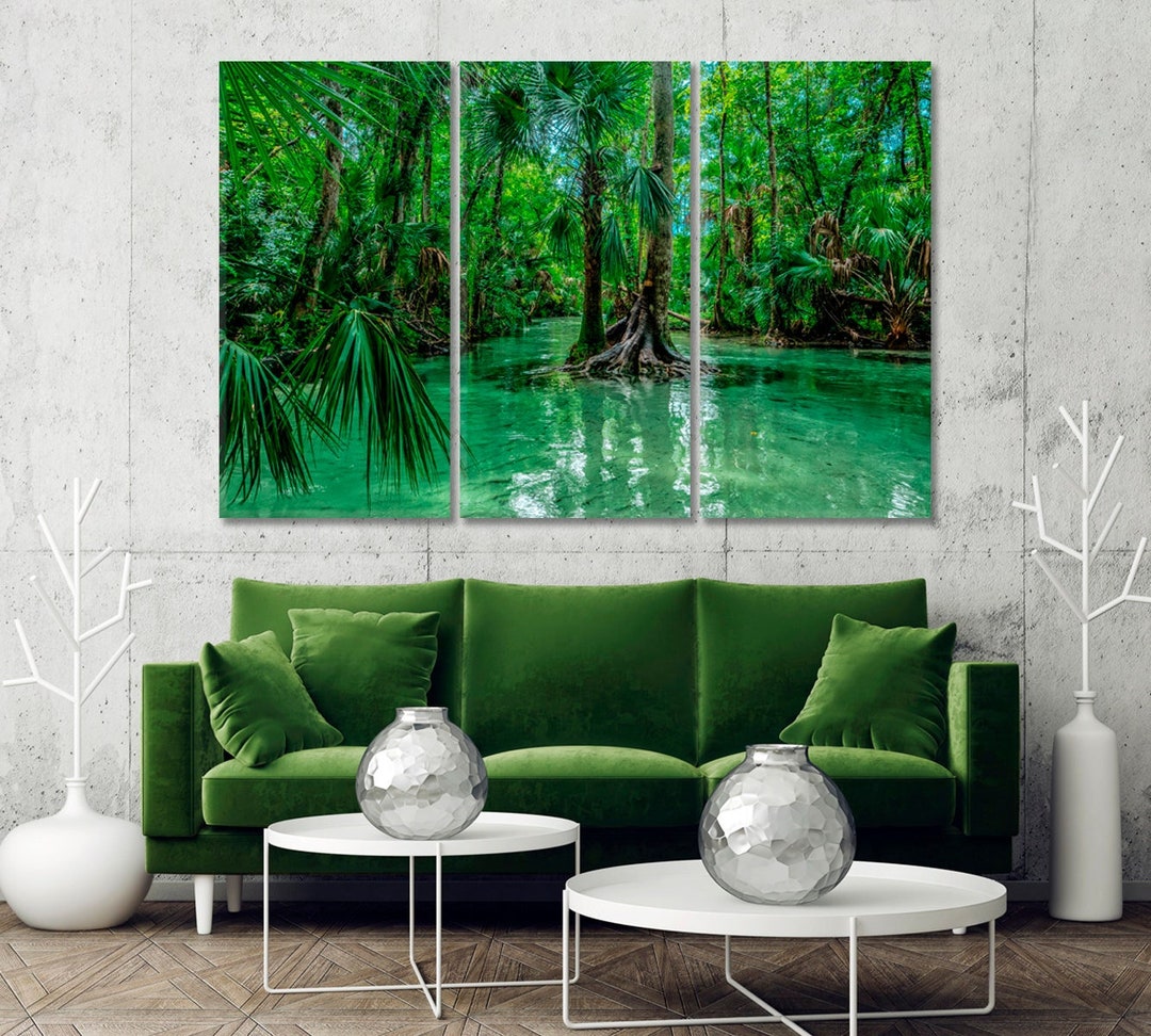 Tropical Forest Wall Art Canvas Tropical Forest Canvas Print Tropical ...
