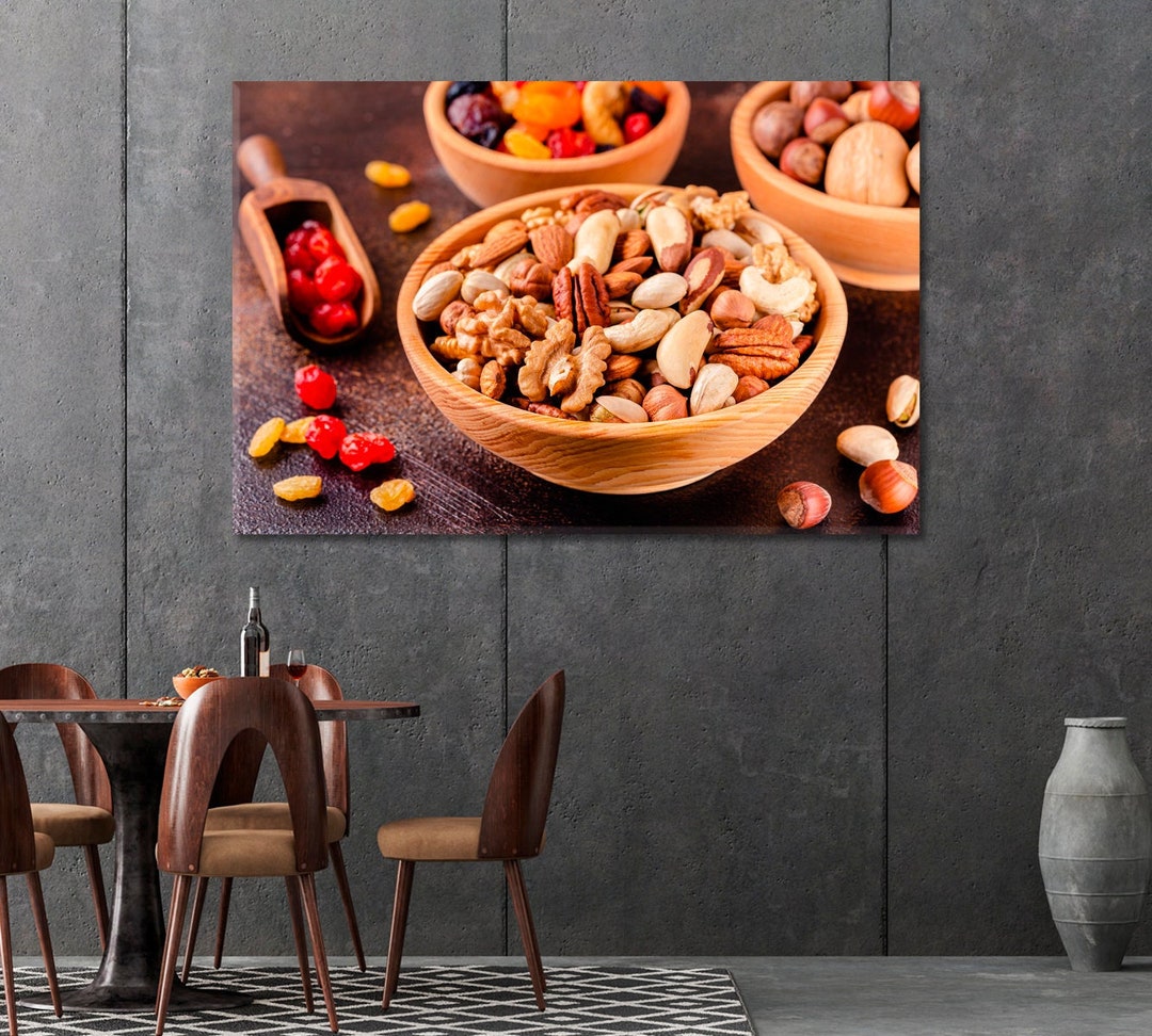 Mixed Nuts Large Wall Art Nuts Big Canvas Prints Art for Kitchen Wall ...