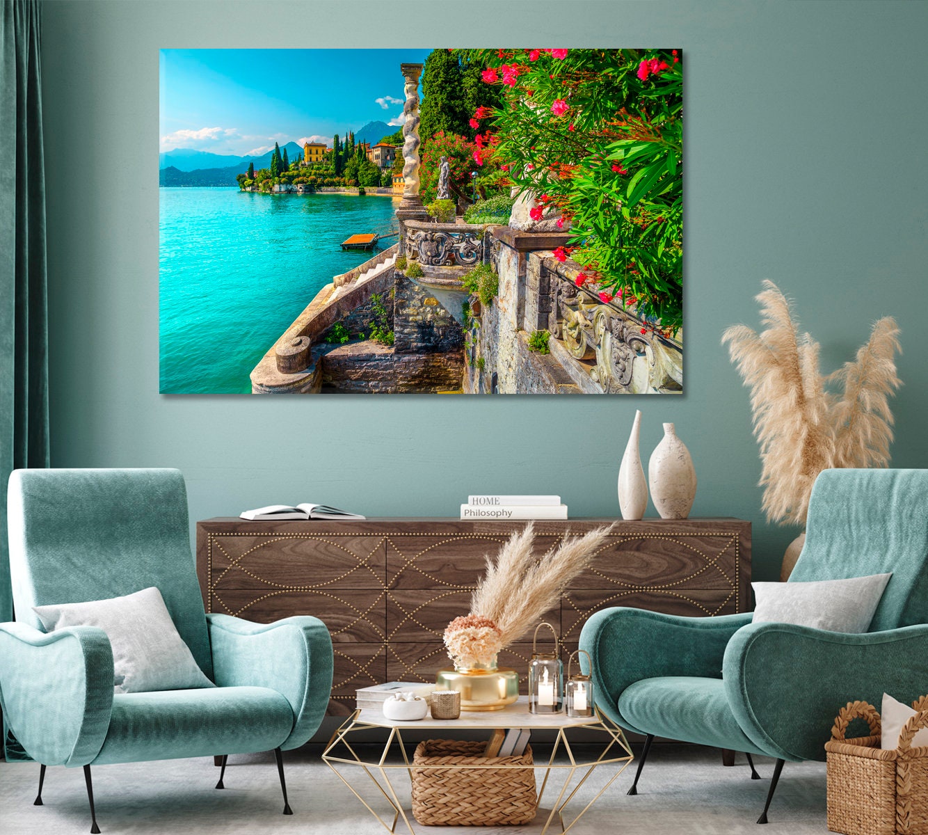 Lake Como Canvas Print Lake Como Wall Art Canvas Italy Canvas - Etsy