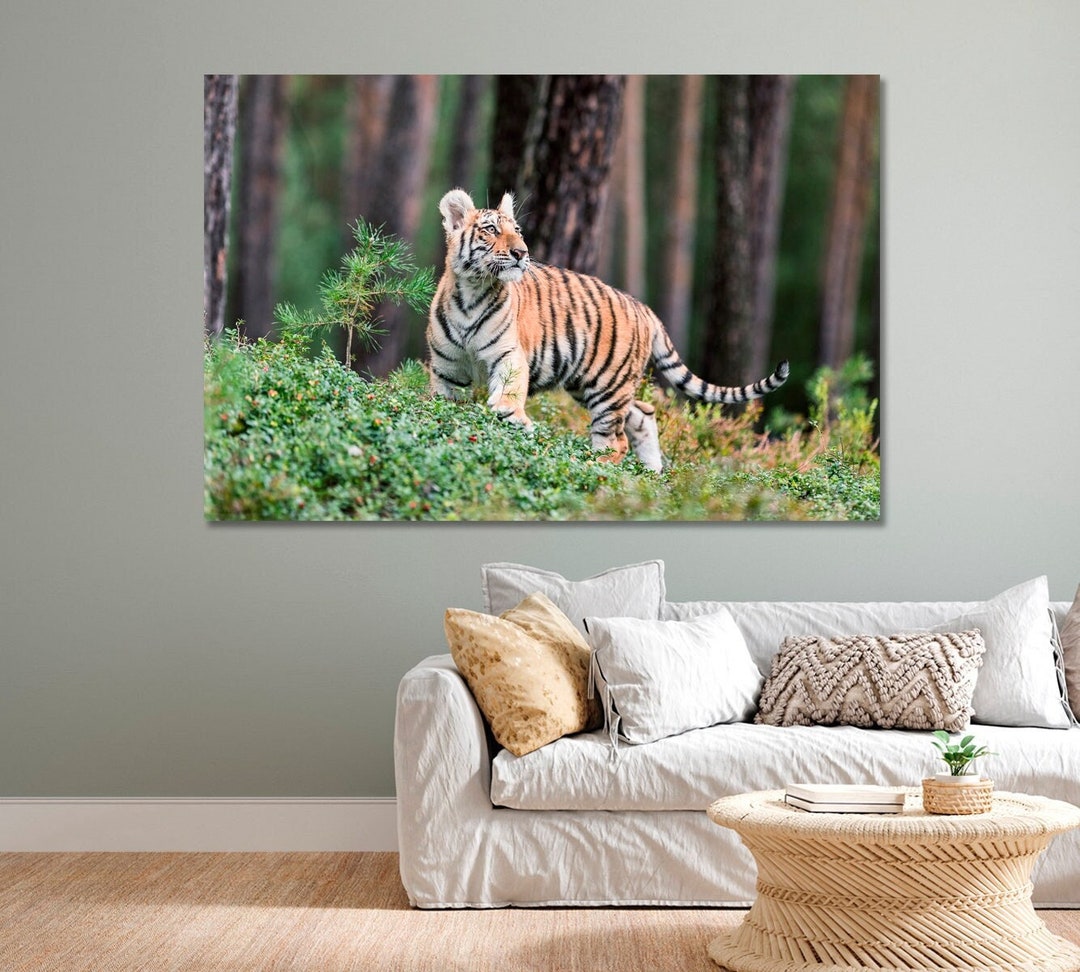 Siberian Tiger in Wildlife Canvas Interior Design Tiger Large Wall ...