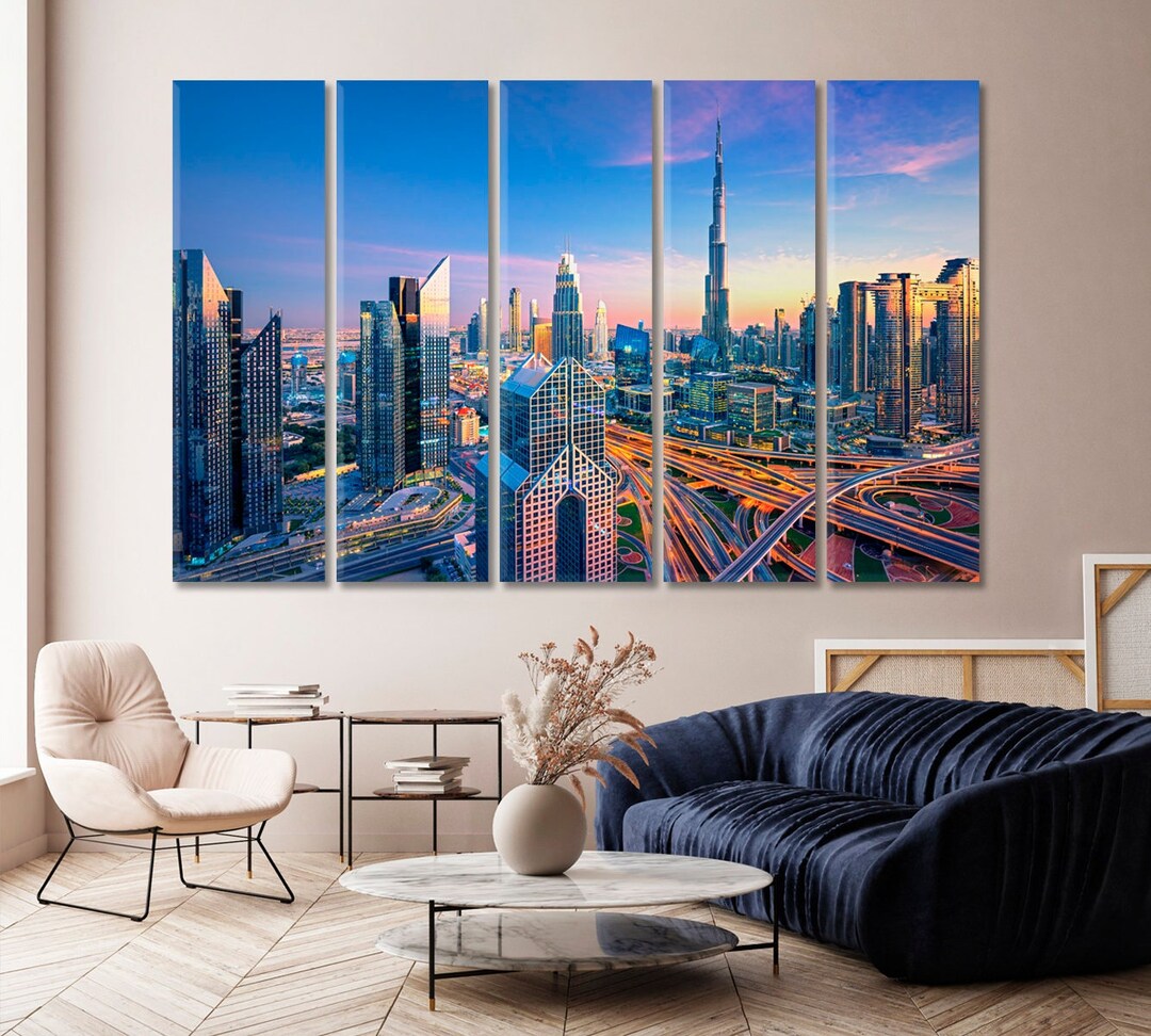 Dubai Skyline Canvas Extra Large Dubai Wall Art Home Decor - Etsy