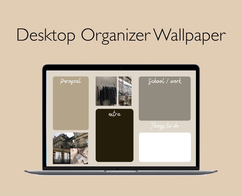 Desktop Wallpaper Organizer | Neutral Tones | - Etsy