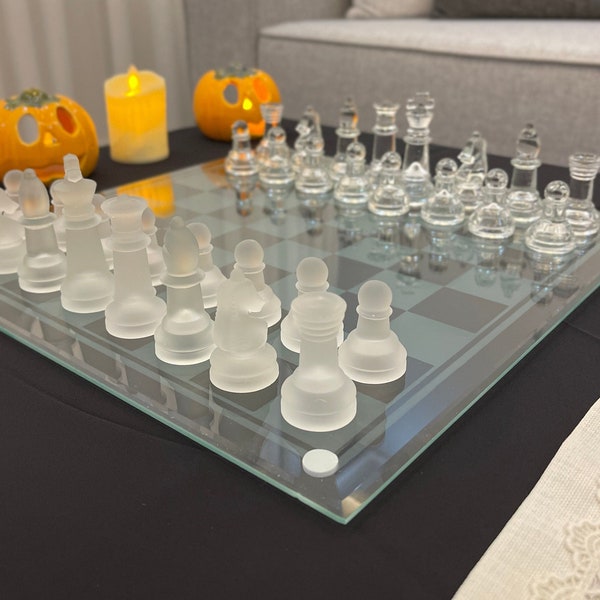 Glass Chess Set - Etsy