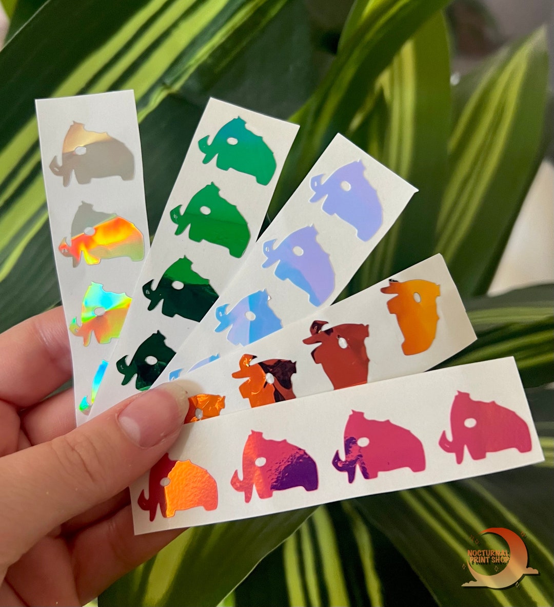 Mammoth Holographic Mini Stickers | Rave Gift, Face Sticker, Laptop ...