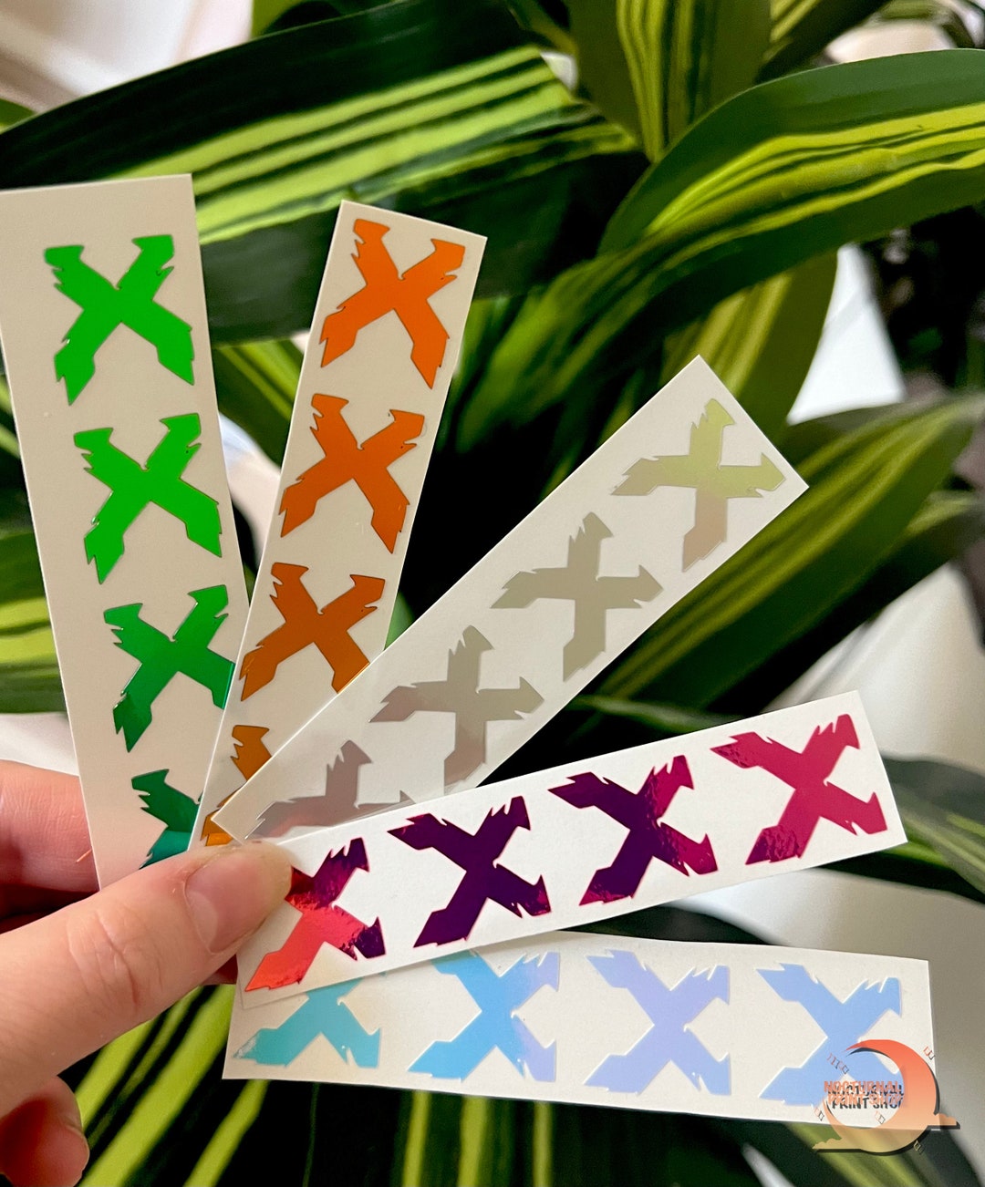 X Holographic Mini Stickers | Rave Gift, Face Sticker, Laptop Sticker ...