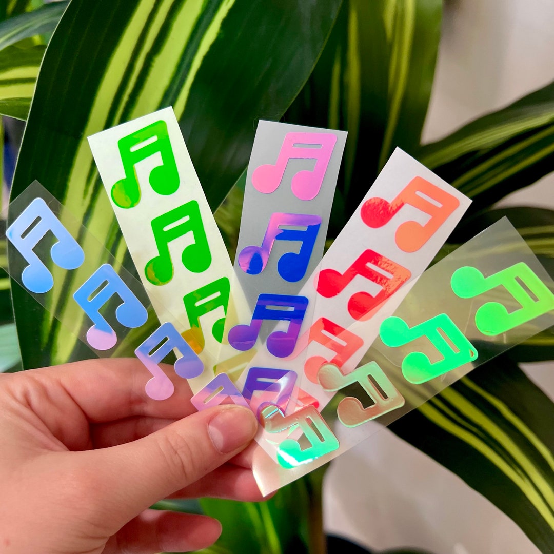 Music Note Mini Stickers Rave Gift, Face Sticker, Laptop Sticker ...