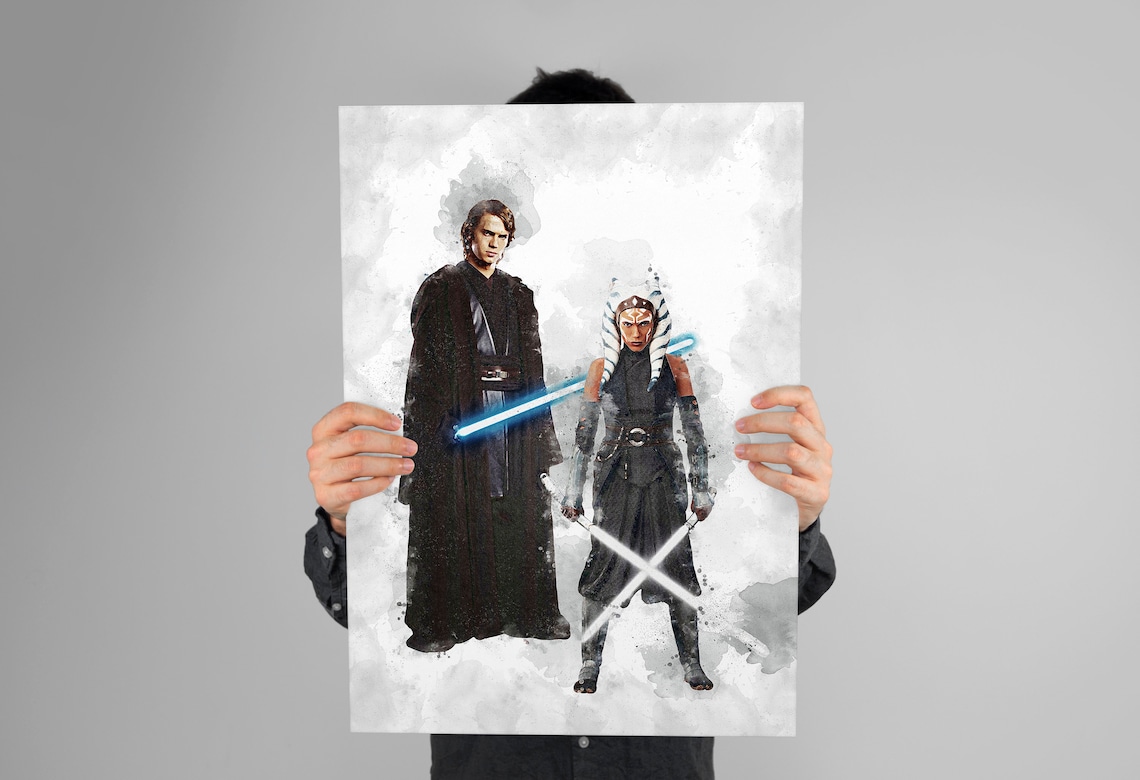 STAR WARS POSTER Anakin Skywalker & Ahsoka Tano Poster - Etsy