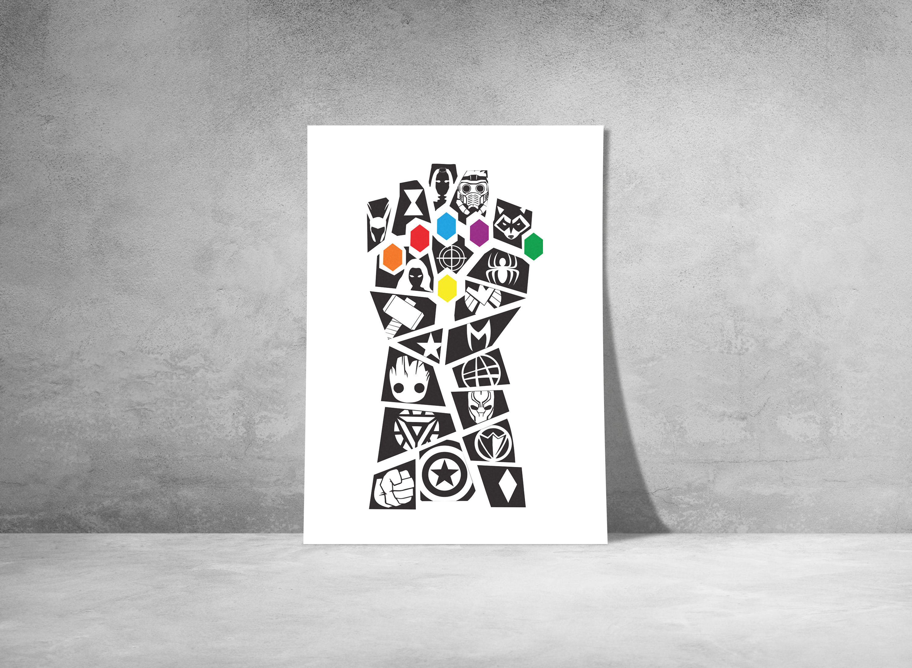 INFINITY GAUNTLET POSTER - Marvel Poster - Avengers Poster - Movie ...