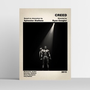 CREED POSTER - Movie Poster - Mid Century Modern Poster - Minimalist ...