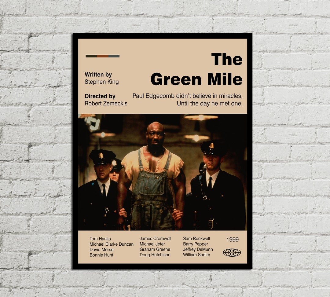 THE GREEN MILE Poster - Movie Poster - Mid Century Modern Art - Digital ...