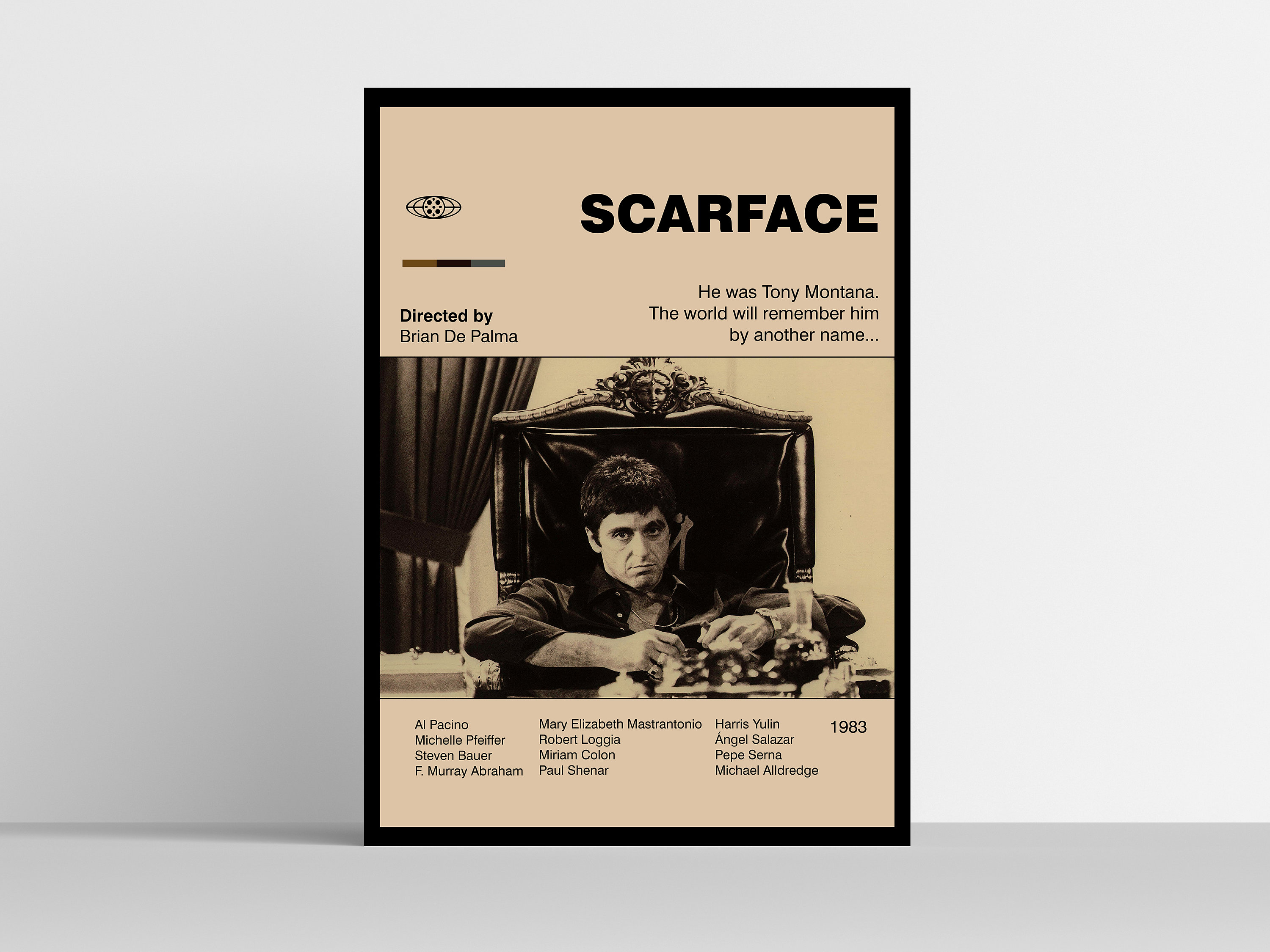 SCARFACE POSTER - Movie Poster - Mid Century Modern Poster - Minimalist ...