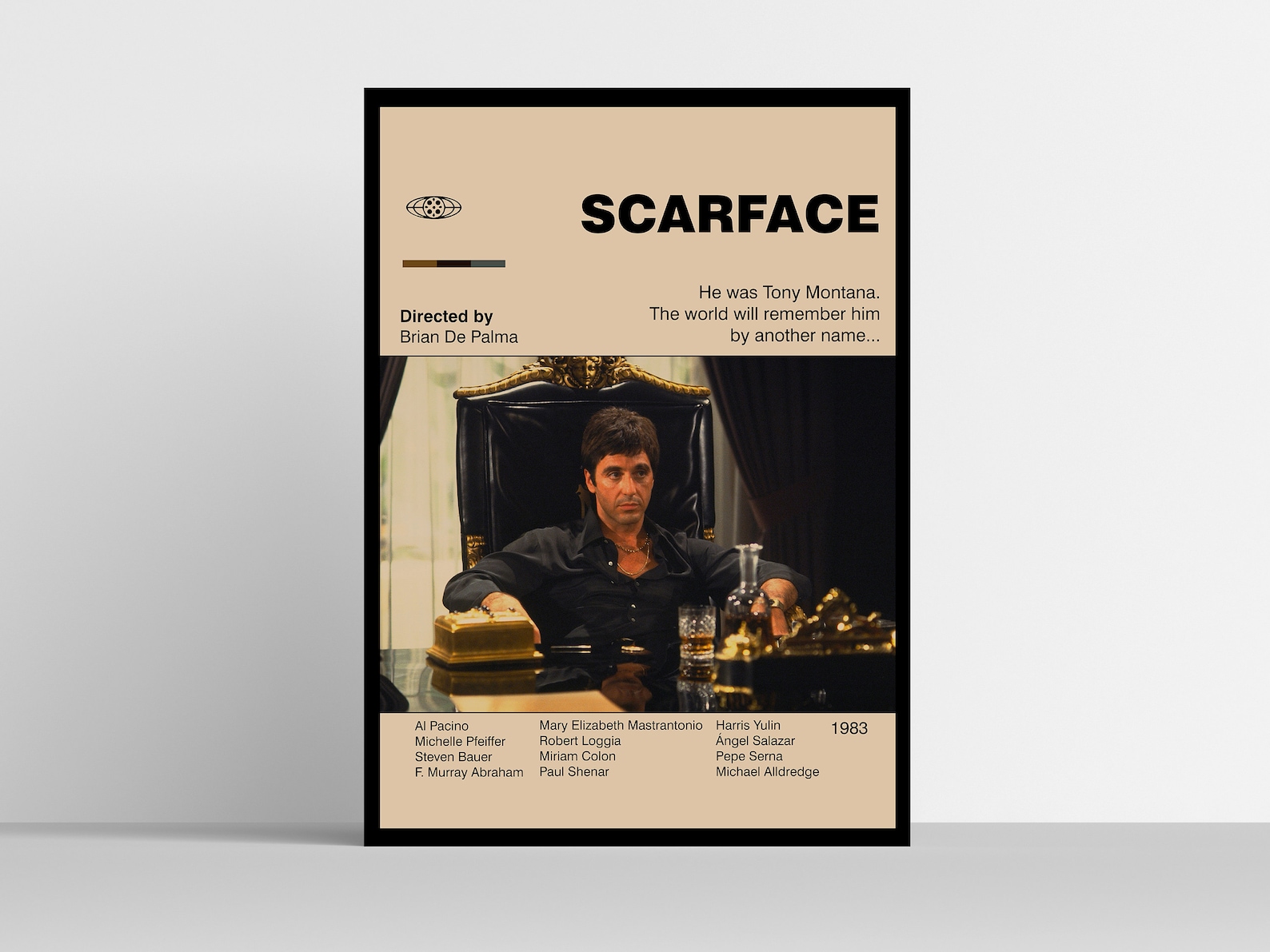 SCARFACE POSTER - Movie Poster - Mid Century Modern Poster - Minimalist ...