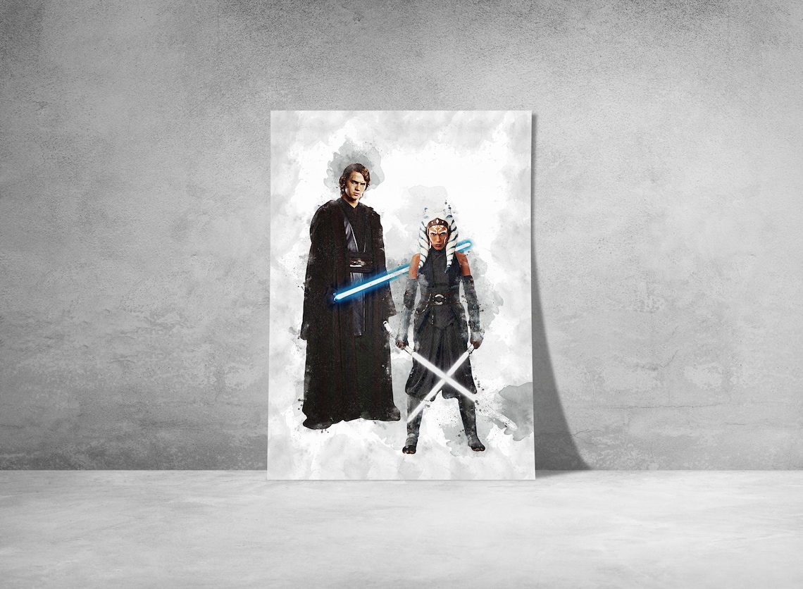 STAR WARS POSTER Anakin Skywalker & Ahsoka Tano Poster - Etsy