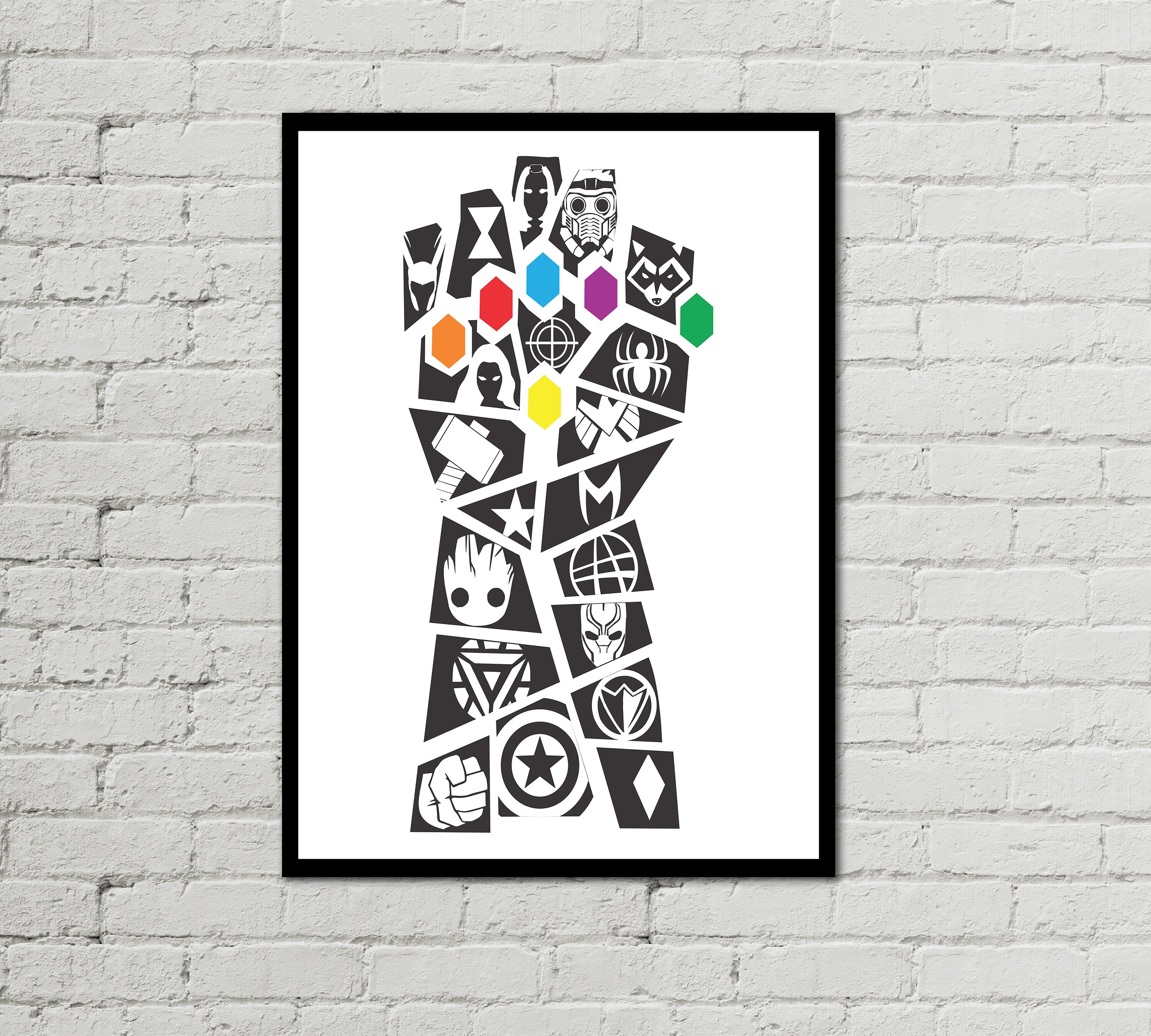 INFINITY GAUNTLET POSTER - Marvel Poster - Avengers Poster - Movie ...