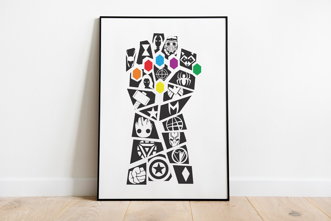INFINITY GAUNTLET POSTER - Marvel Poster - Avengers Poster - Movie ...