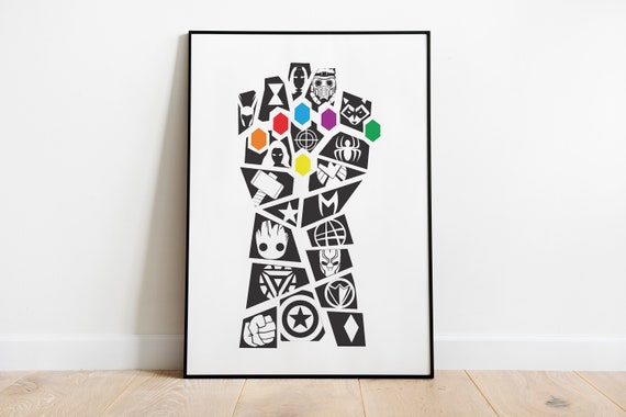 INFINITY GAUNTLET POSTER Marvel Poster Avengers Poster - Etsy