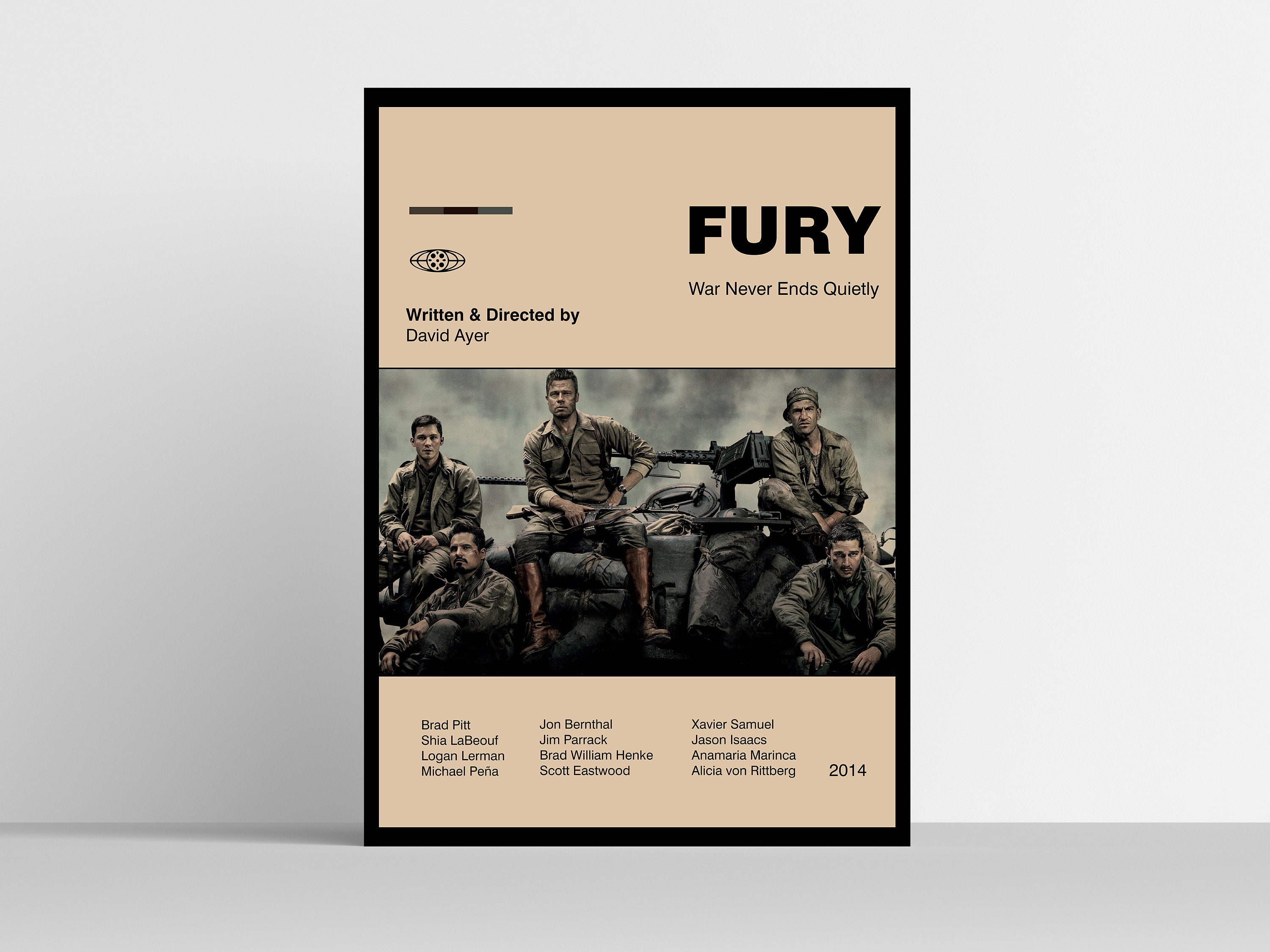 FURY POSTER Movie Poster Mid Century Modern Poster Minimalist Poster ...