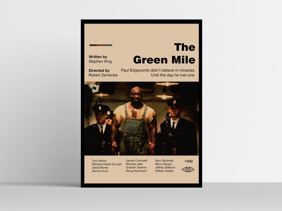 THE GREEN MILE Poster - Movie Poster - Mid Century Modern Art - Digital ...