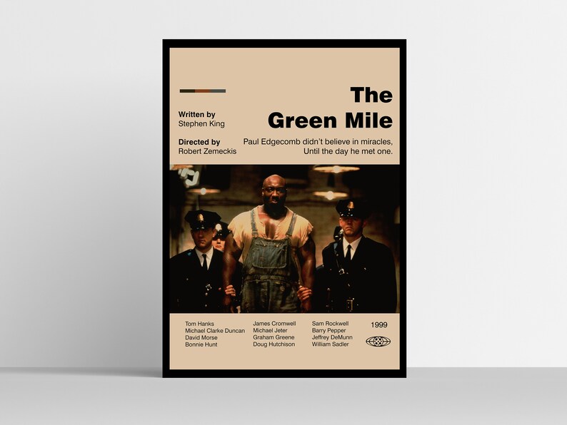 THE GREEN MILE Poster - Movie Poster - Mid Century Modern Art - Digital ...