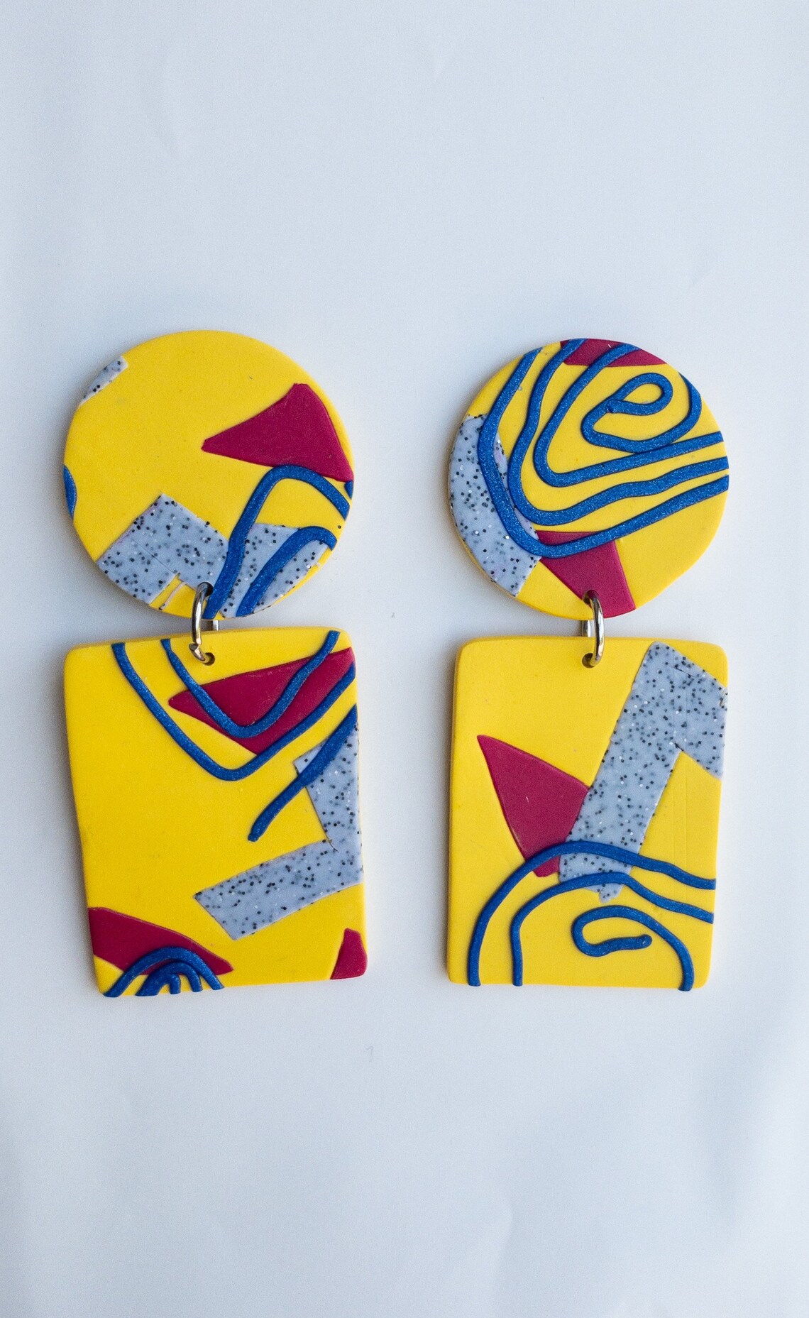 Retro Artsy Earrings 80s Aesthetic Jewelry 80s Retro | Etsy