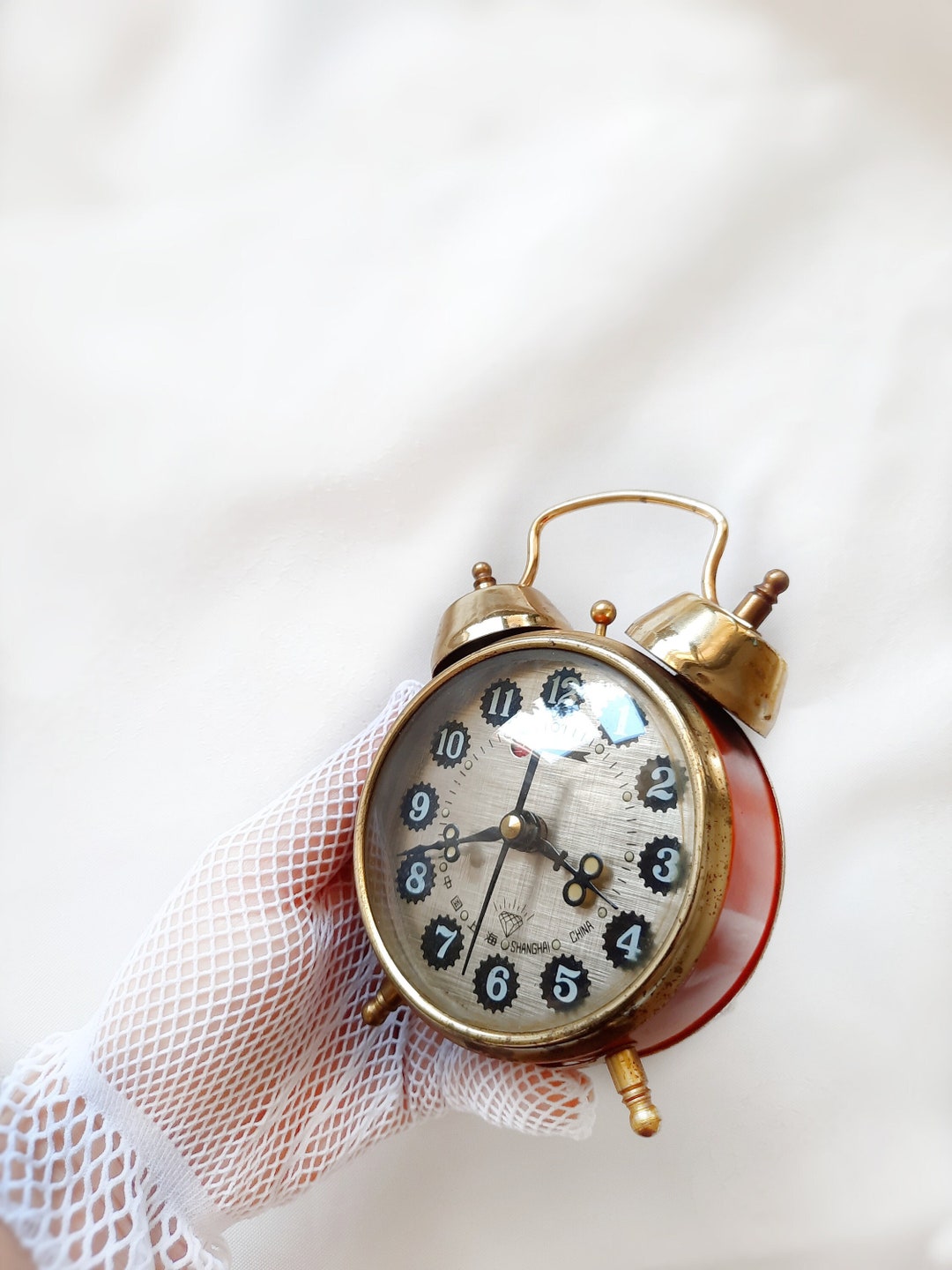 Retro Popart Red Twin Bell Table Clock – Wind-up Mechanism - Etsy