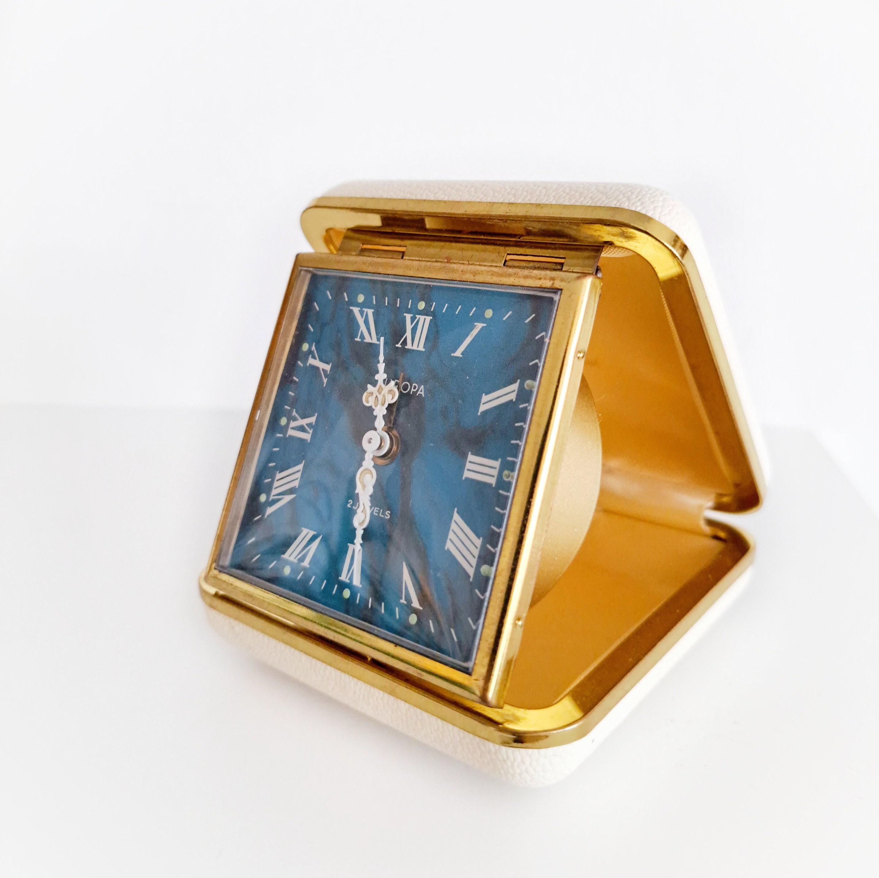 German Wind-up Travel Clock, Special Edition 2 Jewels Europa Clock ...