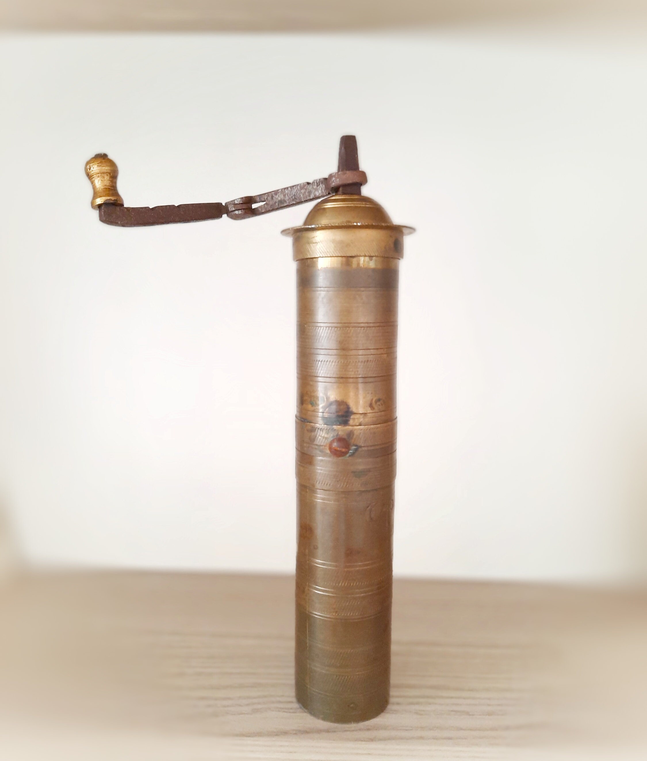 Antiguo molino de mano turco 20cm molinillo de café con | Etsy