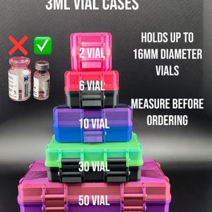 Peptide Vail Storage Box, 3ml Vial Box, 3ml Peptide Vial Case, 3ml Vial ...