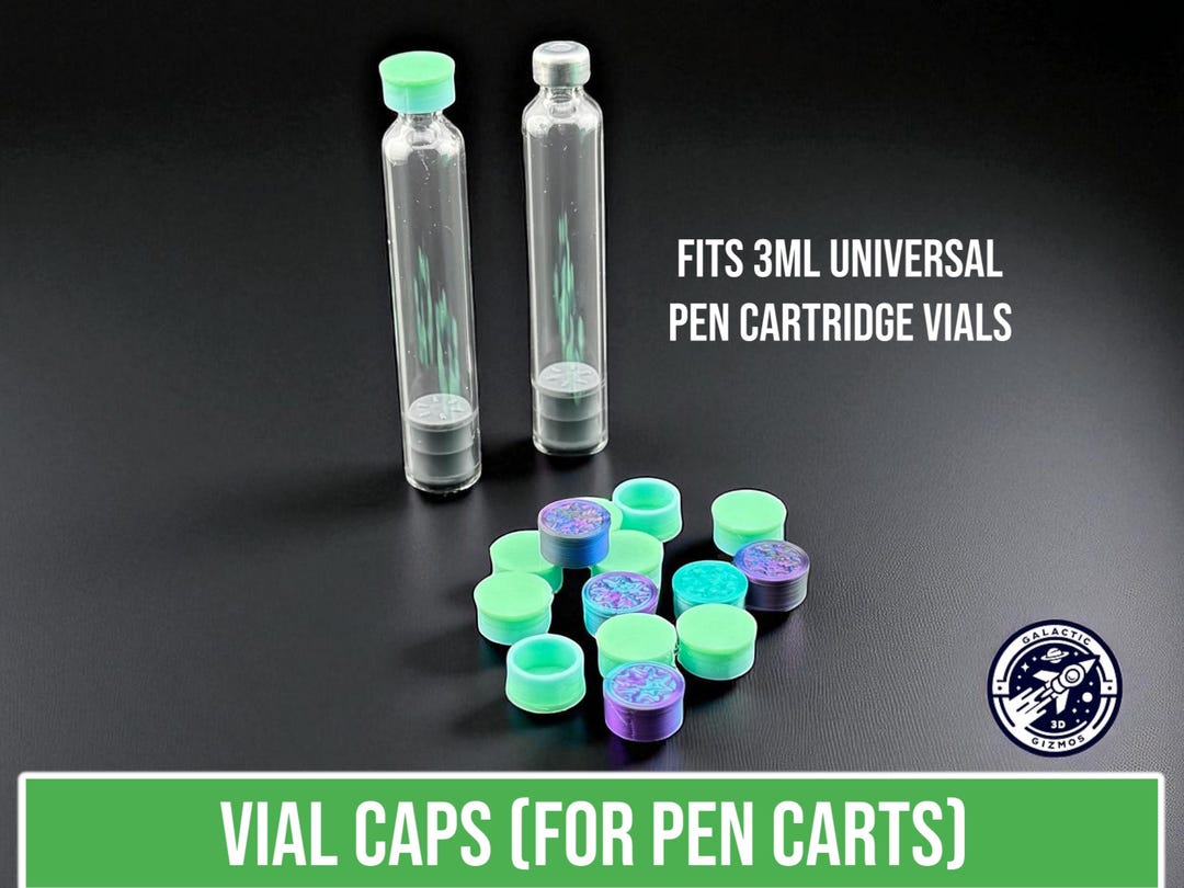 3ml Cartridge Vial Caps, Peptide Vial Caps, Qty 10, Universal Pen ...