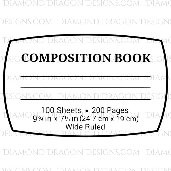 Composition Label Svg - Etsy