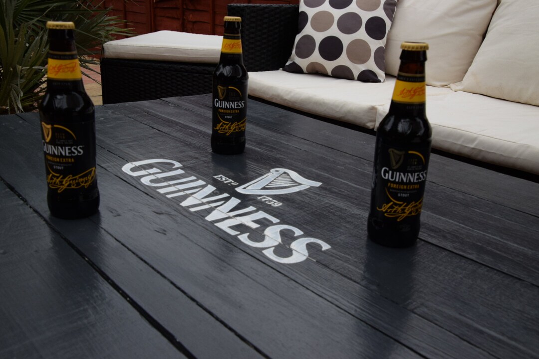 Guinness Pallet Table Garden Furniture Pubs Man Cave - Etsy