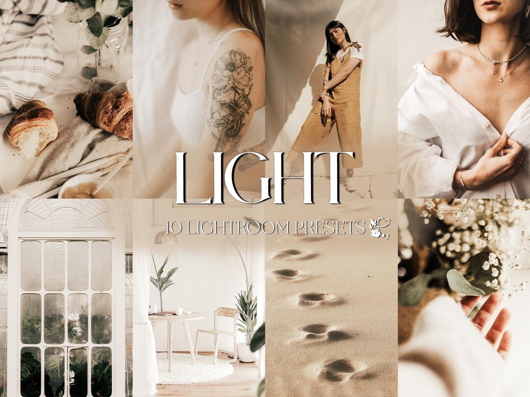 10 LIGHT Lightroom Presets – Mobile Desktop – Creamy Presets, Indoor ...