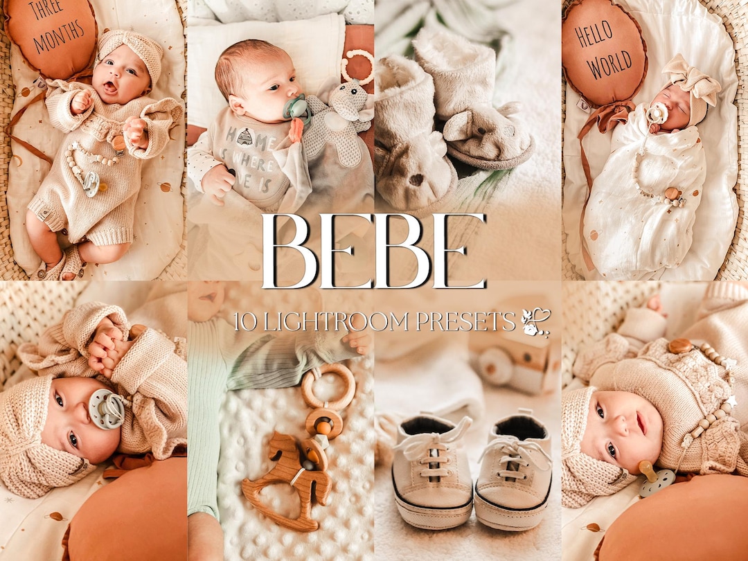 10 BEBE LIGHTROOM PRESETS | Mobile & Desktop | Natural Warm Boho | Bright Aesthetic Mom Baby ...
