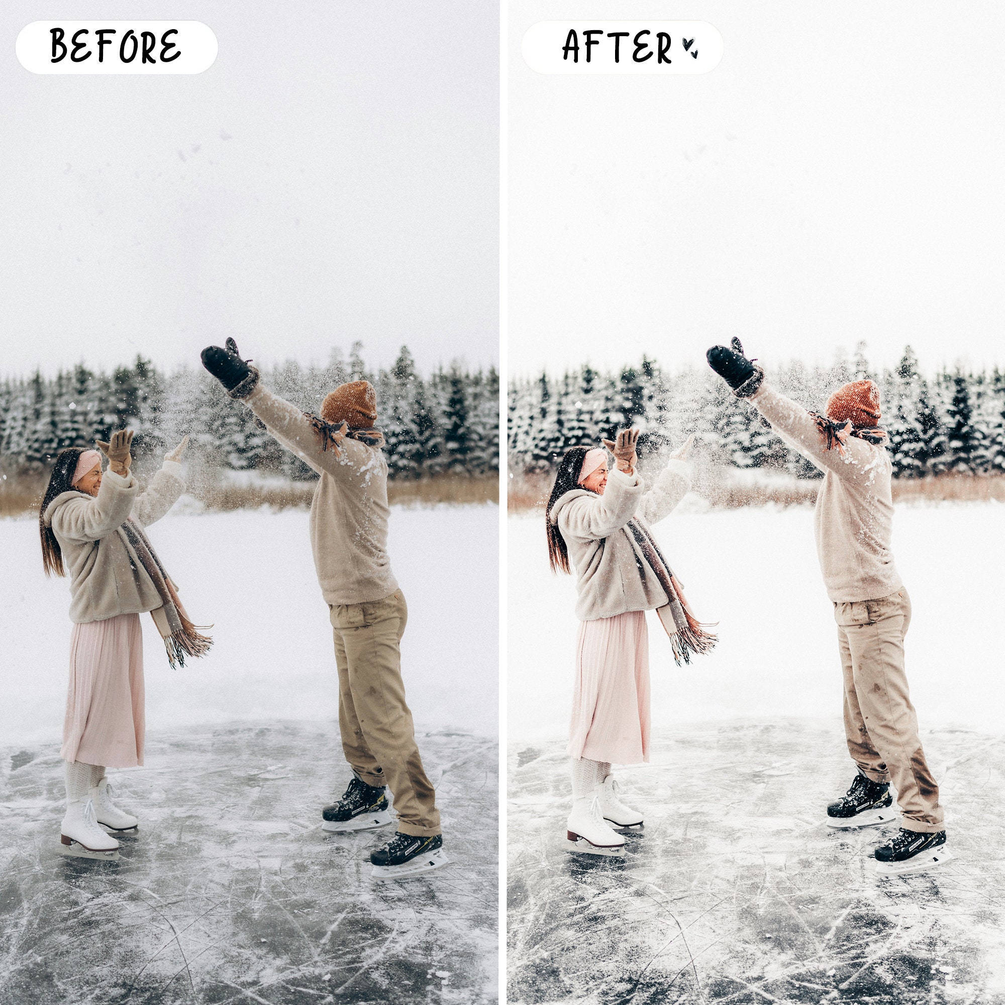 10 SNOW Lightroom Presets – Mobile Desktop – December, Winter, Bright ...