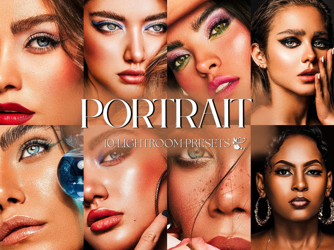 10 PORTRAIT Lightroom Presets – Mobile Desktop – Soft Beauty Presets ...
