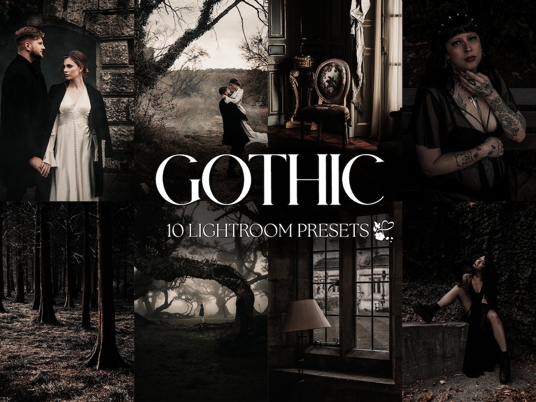 10 GOTHIC Lightroom Presets – Mobile Desktop – Dark, Moody, Halloween ...